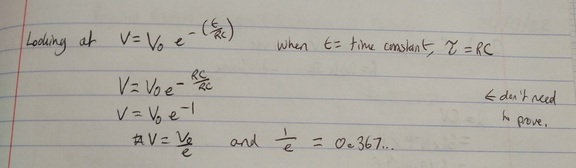 Back The larger the R×C (time constant) the slower the charge ...