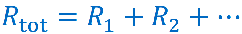 Extra Resistance is additive when in series. Sum together to create a ...