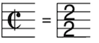Back The symbol for alla breve is: