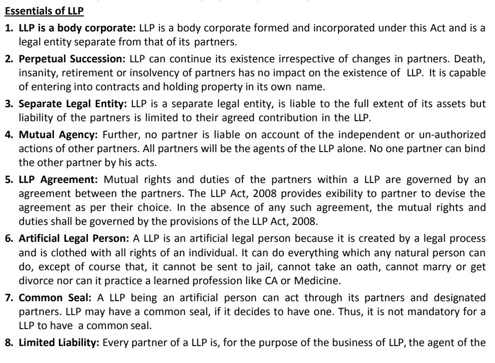 Text State the characteristics / features of LLP{{c1::
