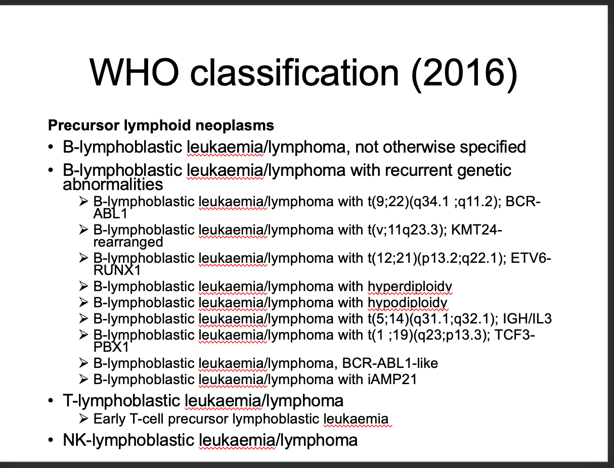 Tags classification leukemia WHO